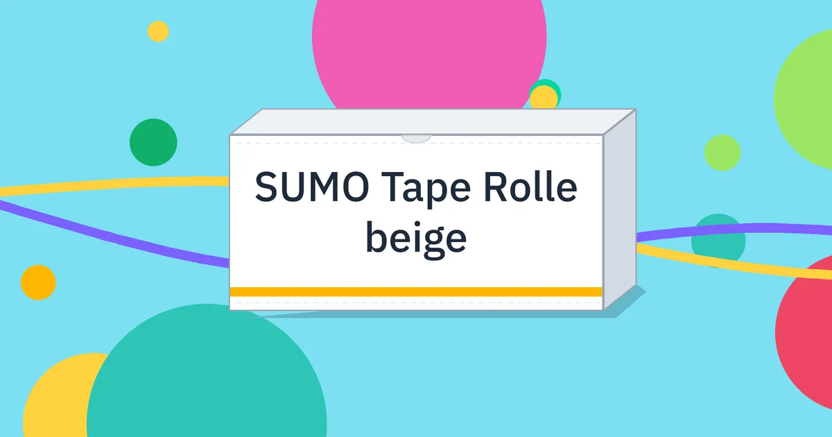 Symbolbild: Packung mit der Aufschrift SUMO Tape Rolle beige (PZN 19264747) – Verfügbarkeit und Bezug in Apotheken in Frankfurt am Main