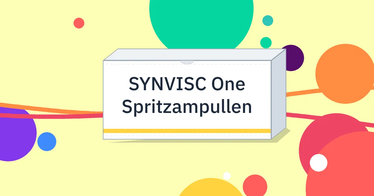 Symbolbild: Packung mit der Aufschrift SYNVISC One Spritzampullen (PZN 13581464) – Verfügbarkeit und Bezug in Apotheken in Frankfurt am Main