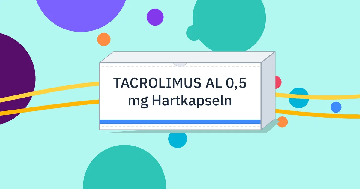 Symbolbild: Packung mit der Aufschrift TACROLIMUS AL 0,5 mg Hartkapseln (PZN 09534565) – Verfügbarkeit und Bezug in Apotheken in Frankfurt am Main