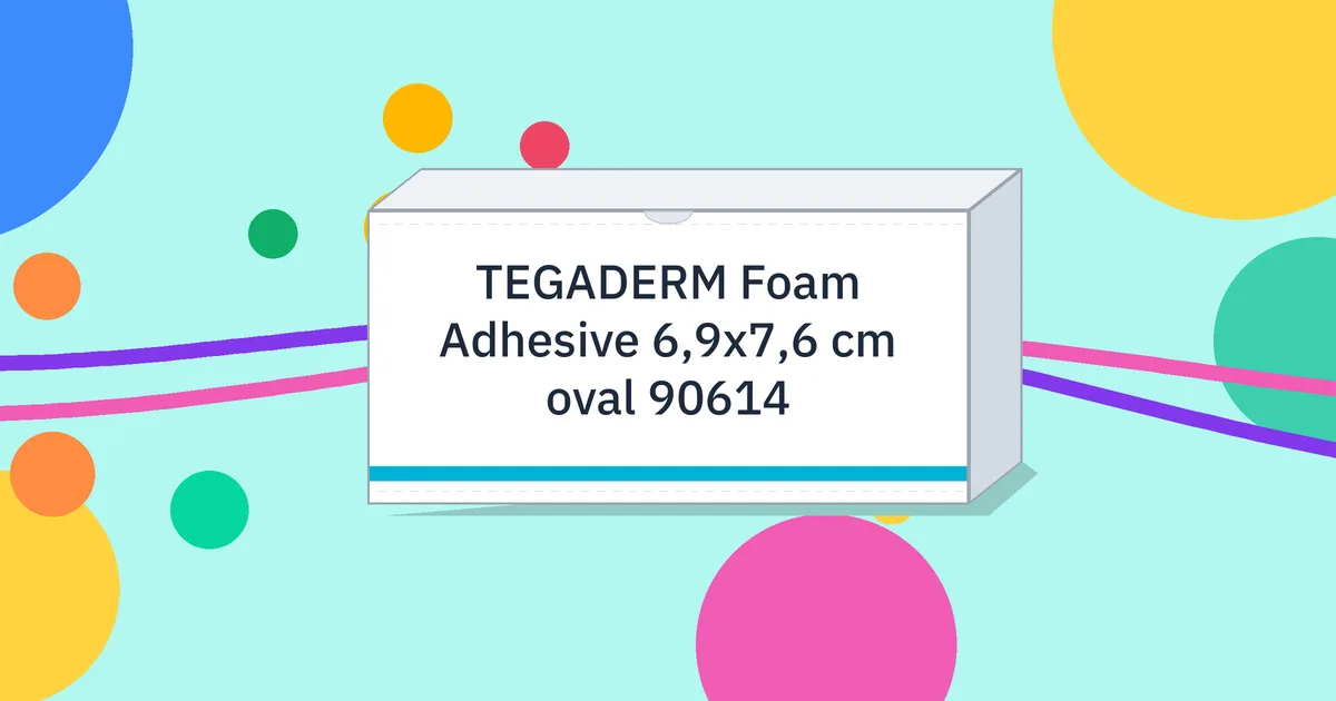 Symbolbild: Packung mit der Aufschrift TEGADERM Foam Adhesive 6,9x7,6 cm oval 90614 (PZN 20545285) – Verfügbarkeit und Bezug in Apotheken in Frankfurt am Main