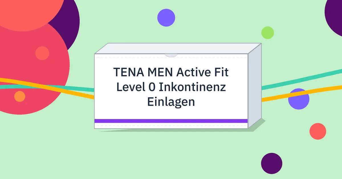 Symbolbild: Packung mit der Aufschrift TENA MEN Active Fit Level 0 Inkontinenz Einlagen (PZN 17981700) – Verfügbarkeit und Bezug in Apotheken in Frankfurt am Main