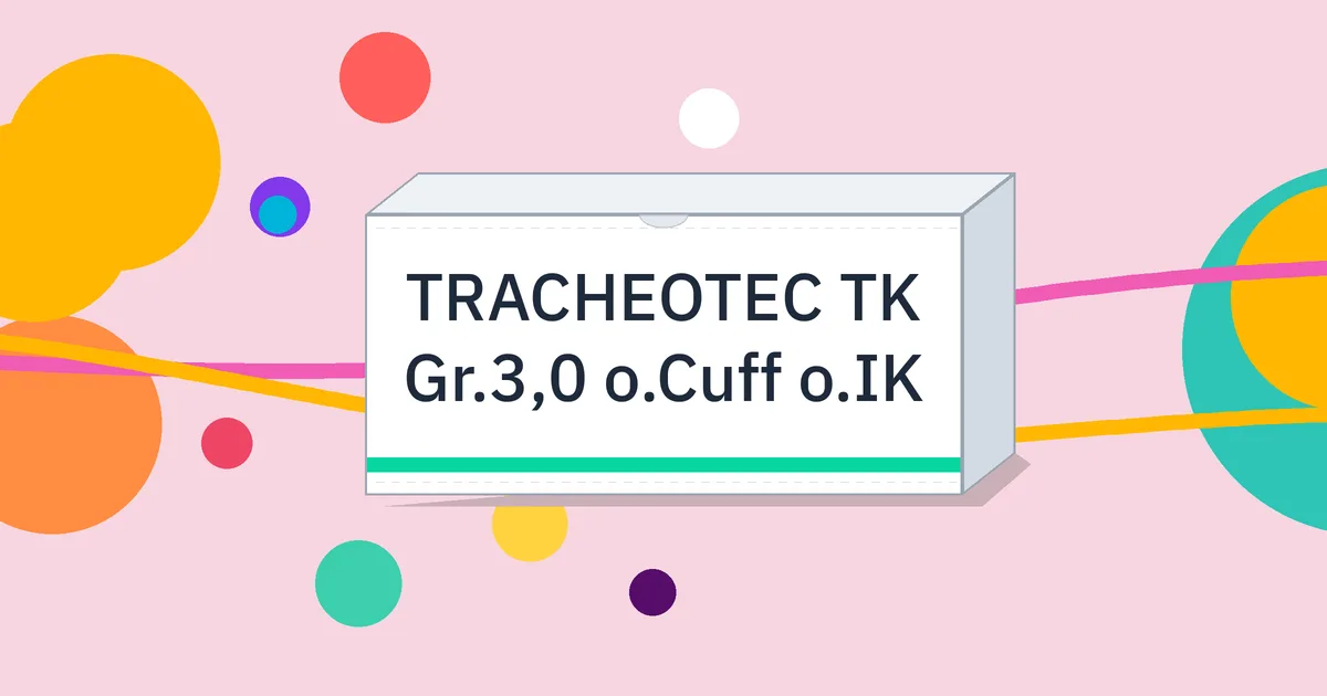 Symbolbild: Packung mit der Aufschrift TRACHEOTEC TK Gr.3,0 o.Cuff o.IK (PZN 02229623) – Verfügbarkeit und Bezug in Apotheken in Frankfurt am Main