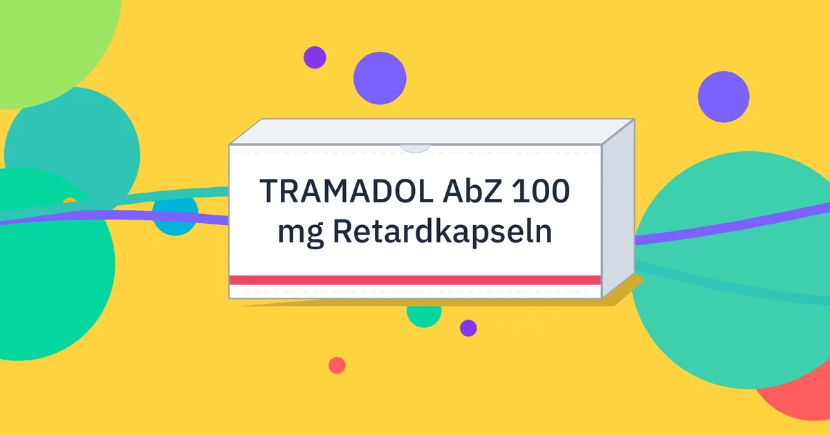 Symbolbild: Packung mit der Aufschrift TRAMADOL AbZ 100 mg Retardkapseln (PZN 03930366) – Verfügbarkeit und Bezug in Apotheken in Frankfurt am Main