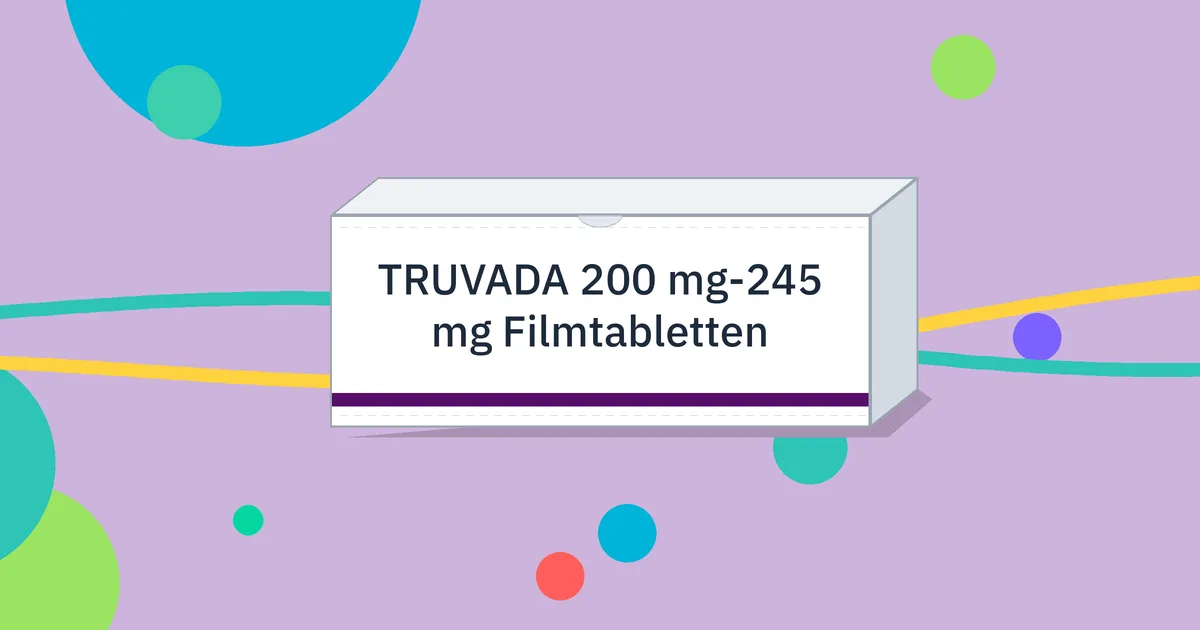 Symbolbild: Packung mit der Aufschrift TRUVADA 200 mg-245 mg Filmtabletten (PZN 16504085) – Verfügbarkeit und Bezug in Apotheken in Frankfurt am Main