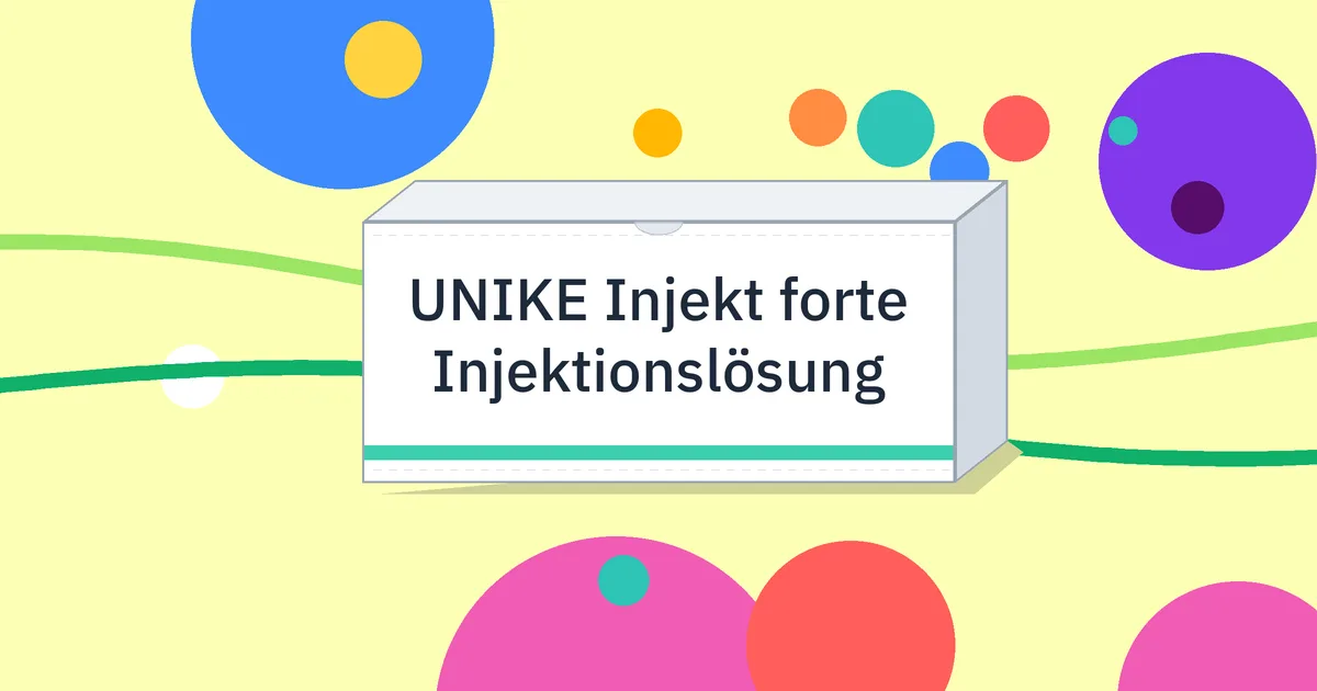 Symbolbild: Packung mit der Aufschrift UNIKE Injekt forte Injektionslösung (PZN 07021979) – Verfügbarkeit und Bezug in Apotheken in Frankfurt am Main