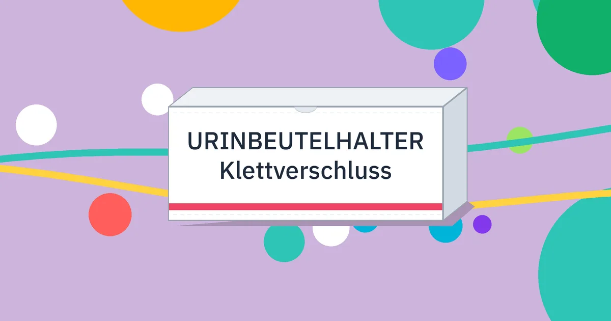 Symbolbild: Packung mit der Aufschrift URINBEUTELHALTER Klettverschluss (PZN 04866009) – Verfügbarkeit und Bezug in Apotheken in Frankfurt am Main