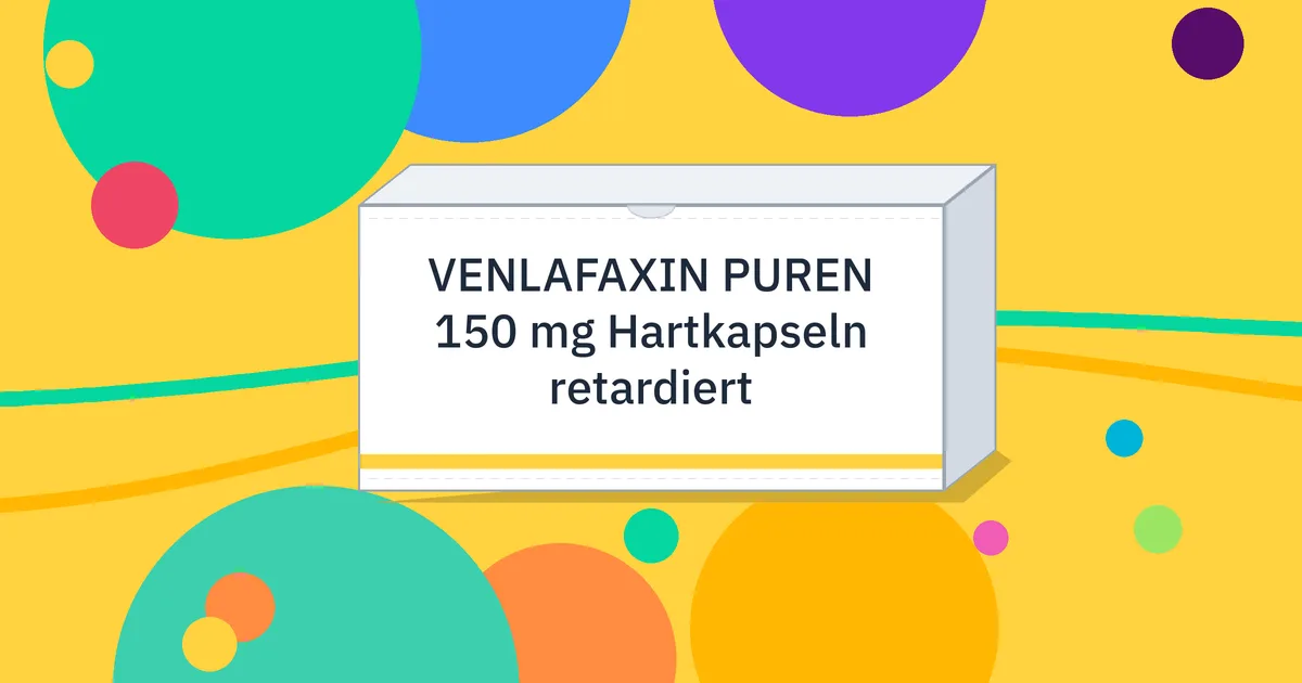 Symbolbild: Packung mit der Aufschrift VENLAFAXIN PUREN 150 mg Hartkapseln retardiert (PZN 11358733) – Verfügbarkeit und Bezug in Apotheken in Frankfurt am Main