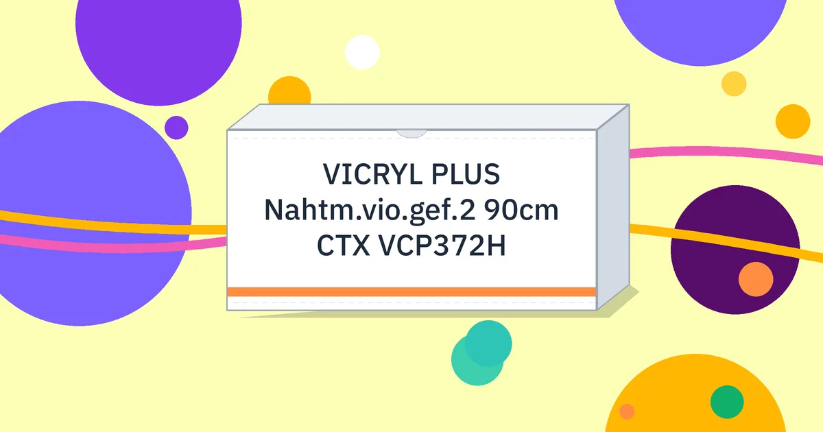 Symbolbild: Packung mit der Aufschrift VICRYL PLUS Nahtm.vio.gef.2 90cm CTX VCP372H (PZN 20173949) – Verfügbarkeit und Bezug in Apotheken in Frankfurt am Main