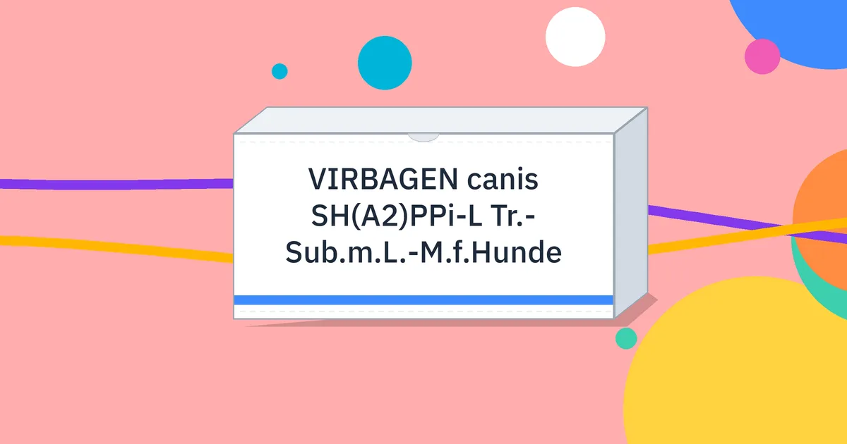 Symbolbild: Packung mit der Aufschrift VIRBAGEN canis SH(A2)PPi-L Tr.-Sub.m.L.-M.f.Hunde (PZN 01656464) – Verfügbarkeit und Bezug in Apotheken in Frankfurt am Main