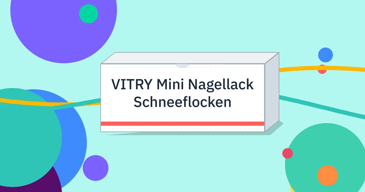 Symbolbild: Packung mit der Aufschrift VITRY Mini Nagellack Schneeflocken (PZN 11142772) – Verfügbarkeit und Bezug in Apotheken in Frankfurt am Main