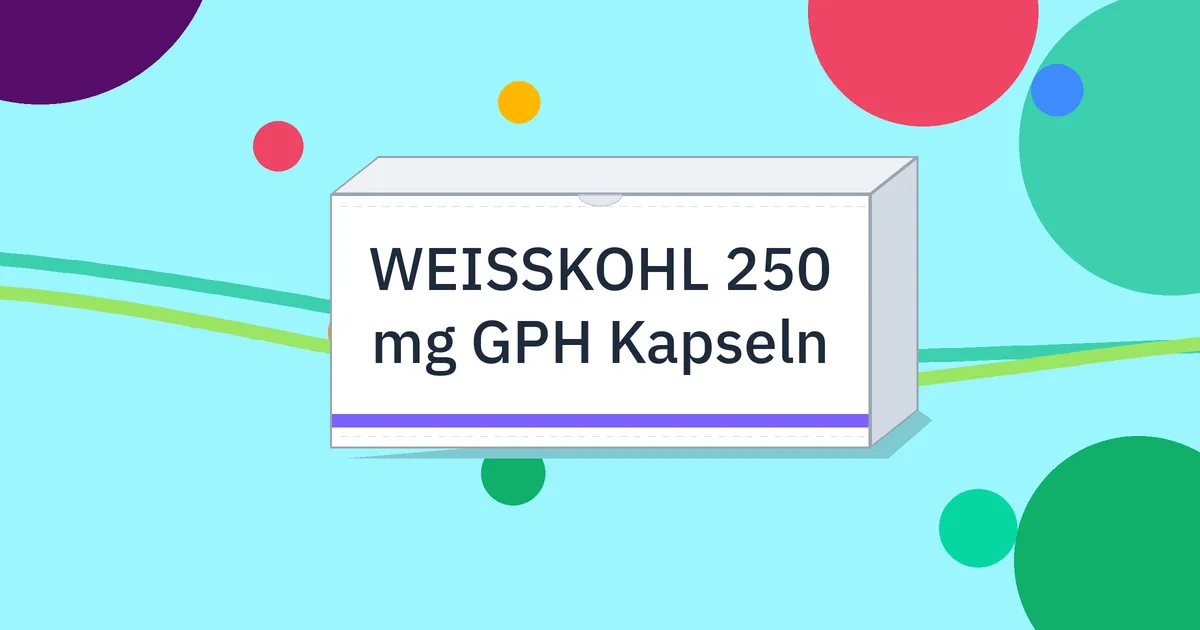 Symbolbild: Packung mit der Aufschrift WEISSKOHL 250 mg GPH Kapseln (PZN 00955360) – Verfügbarkeit und Bezug in Apotheken in Frankfurt am Main