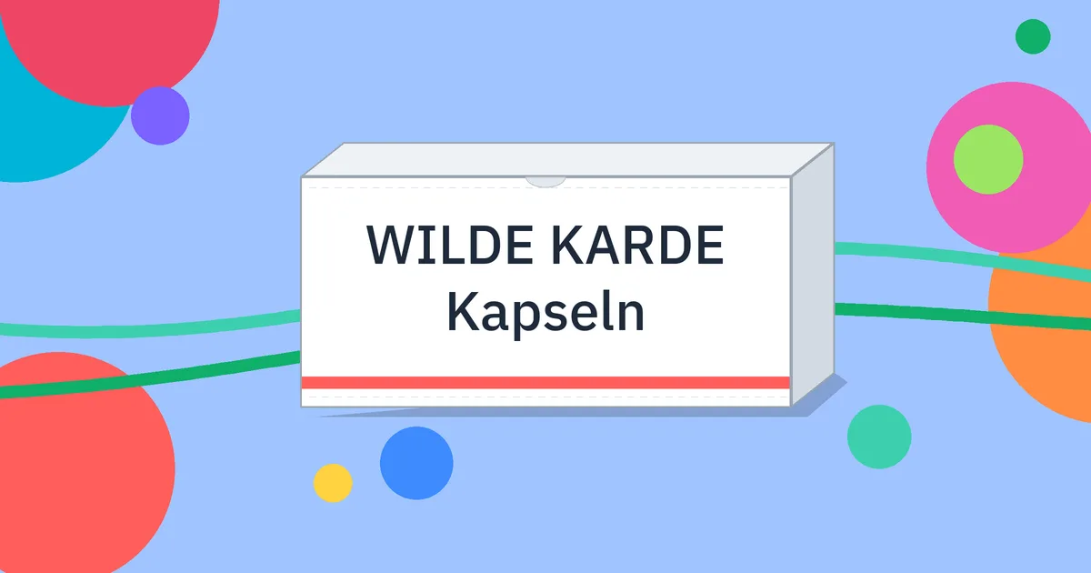 Symbolbild: Packung mit der Aufschrift WILDE KARDE Kapseln (PZN 19482289) – Verfügbarkeit und Bezug in Apotheken in Frankfurt am Main