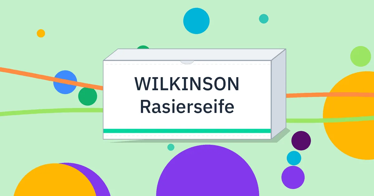 Symbolbild: Packung mit der Aufschrift WILKINSON Rasierseife (PZN 03374899) – Verfügbarkeit und Bezug in Apotheken in Frankfurt am Main