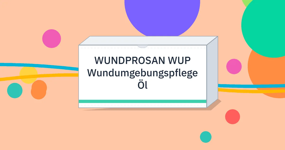 Symbolbild: Packung mit der Aufschrift WUNDPROSAN WUP Wundumgebungspflege Öl (PZN 19108013) – Verfügbarkeit und Bezug in Apotheken in Frankfurt am Main