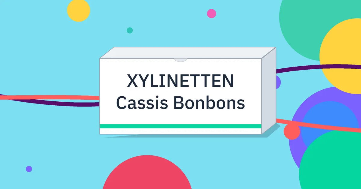 Symbolbild: Packung mit der Aufschrift XYLINETTEN Cassis Bonbons (PZN 10084133) – Verfügbarkeit und Bezug in Apotheken in Frankfurt am Main