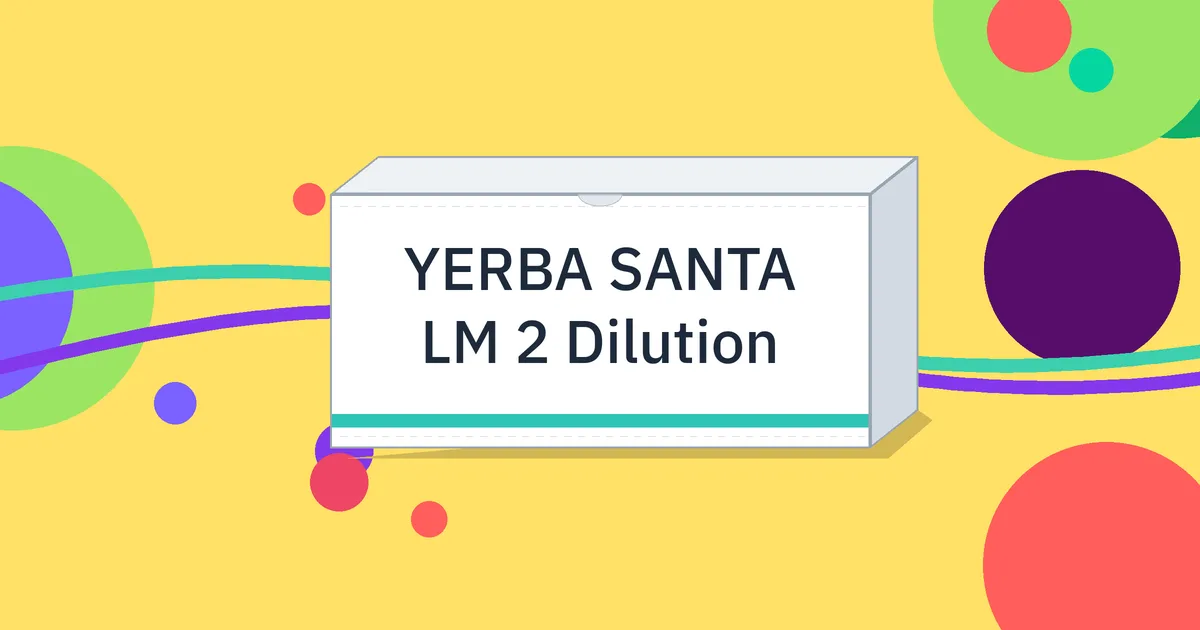 Symbolbild: Packung mit der Aufschrift YERBA SANTA LM 2 Dilution (PZN 13284832) – Verfügbarkeit und Bezug in Apotheken in Frankfurt am Main