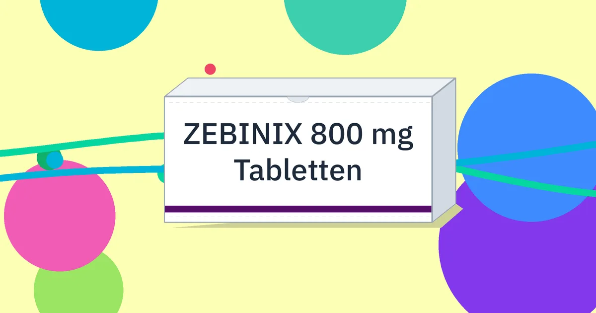 Symbolbild: Packung mit der Aufschrift ZEBINIX 800 mg Tabletten (PZN 00024093) – Verfügbarkeit und Bezug in Apotheken in Frankfurt am Main