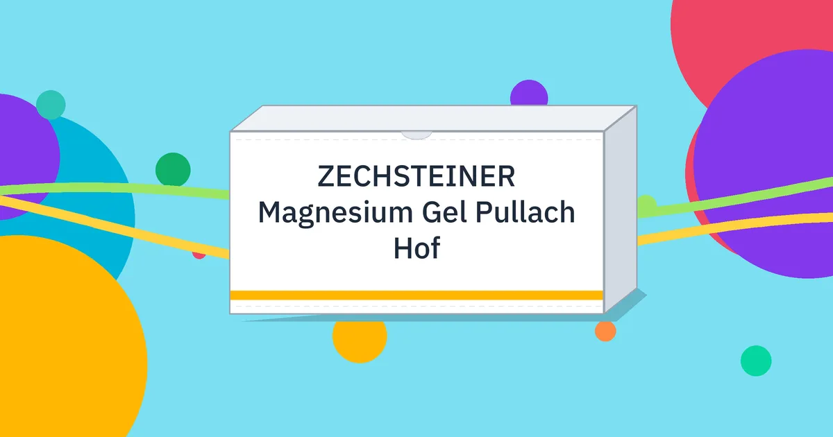 Symbolbild: Packung mit der Aufschrift ZECHSTEINER Magnesium Gel Pullach Hof (PZN 20894057) – Verfügbarkeit und Bezug in Apotheken in Frankfurt am Main