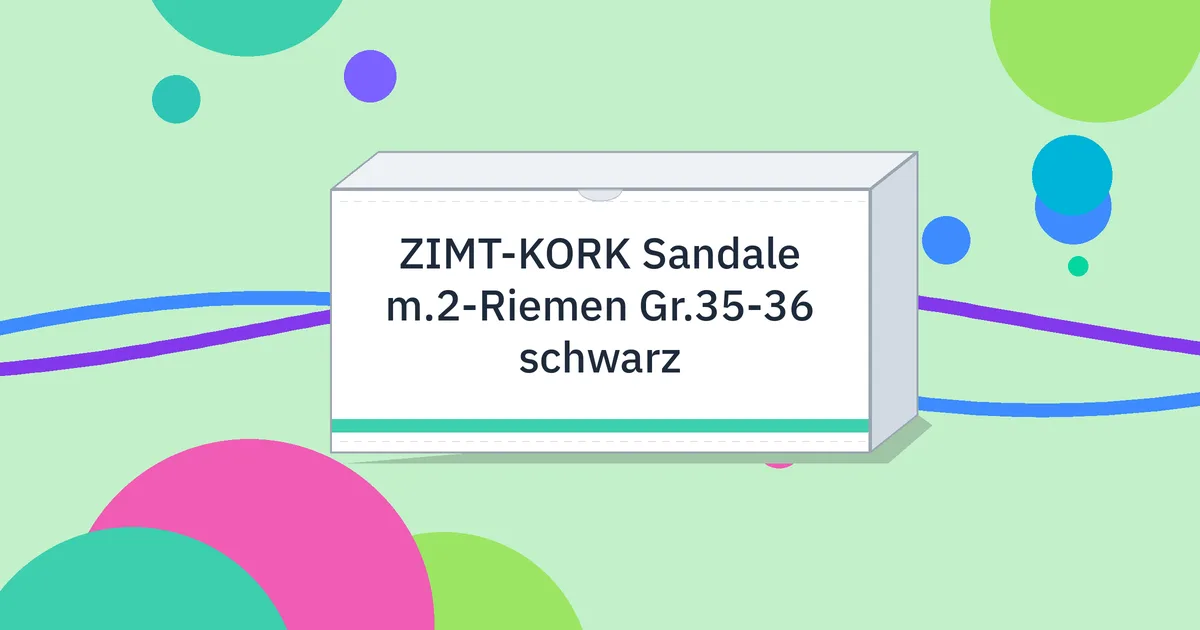 Symbolbild: Packung mit der Aufschrift ZIMT-KORK Sandale m.2-Riemen Gr.35-36 schwarz (PZN 19265623) – Verfügbarkeit und Bezug in Apotheken in Frankfurt am Main