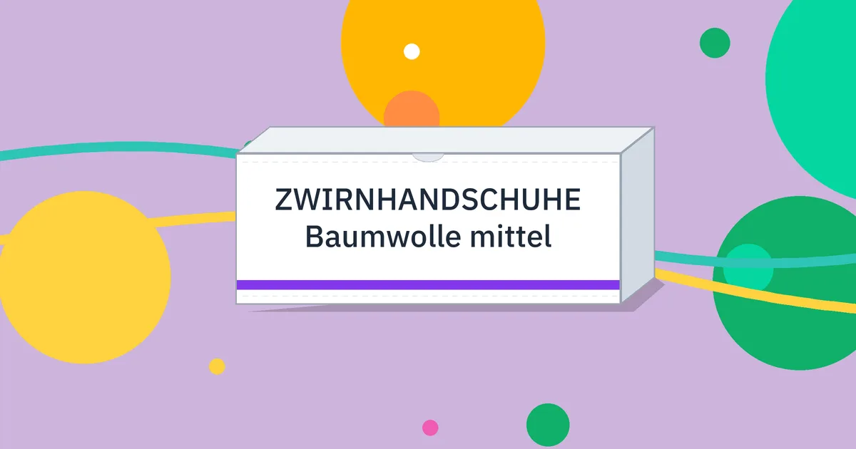 Symbolbild: Packung mit der Aufschrift ZWIRNHANDSCHUHE Baumwolle mittel (PZN 02770529) – Verfügbarkeit und Bezug in Apotheken in Frankfurt am Main