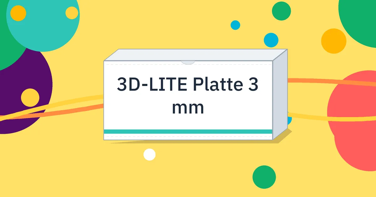 Symbolbild: Packung mit der Aufschrift 3D-LITE Platte 3 mm (PZN 14404847) – Verfügbarkeit und Bezug in Apotheken in Frankfurt am Main