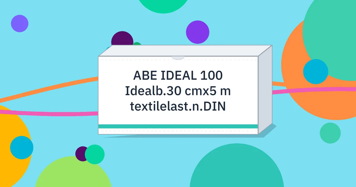 Symbolbild: Packung mit der Aufschrift ABE IDEAL 100 Idealb.30 cmx5 m textilelast.n.DIN (PZN 01331727) – Verfügbarkeit und Bezug in Apotheken in Frankfurt am Main