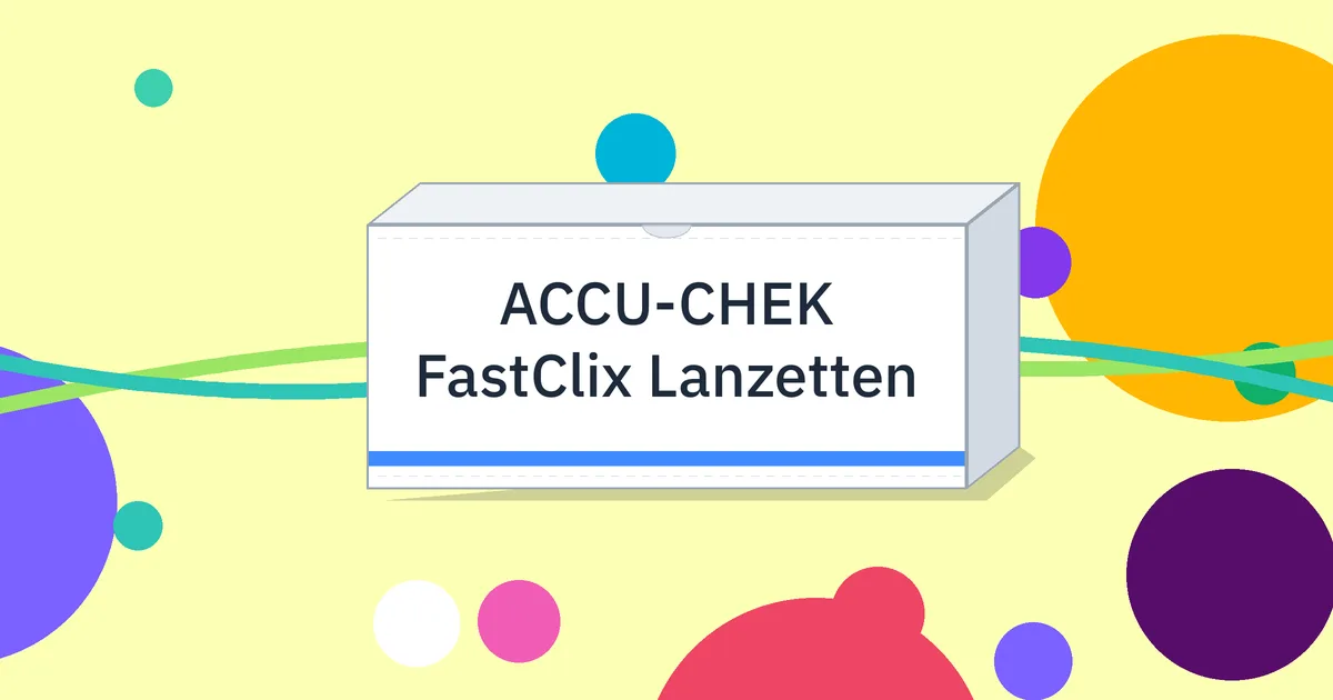 Symbolbild: Packung mit der Aufschrift ACCU-CHEK FastClix Lanzetten (PZN 19697848) – Verfügbarkeit und Bezug in Apotheken in Frankfurt am Main