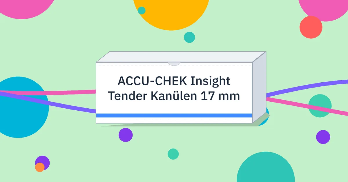 Symbolbild: Packung mit der Aufschrift ACCU-CHEK Insight Tender Kanülen 17 mm (PZN 16787284) – Verfügbarkeit und Bezug in Apotheken in Frankfurt am Main