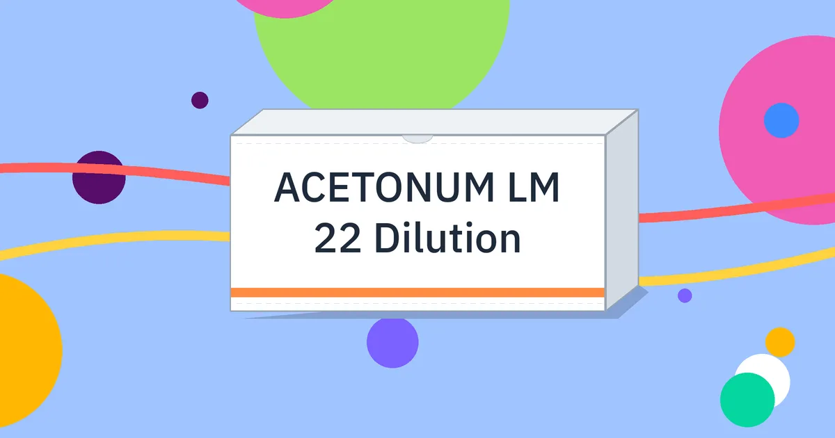Symbolbild: Packung mit der Aufschrift ACETONUM LM 22 Dilution (PZN 13265384) – Verfügbarkeit und Bezug in Apotheken in Frankfurt am Main