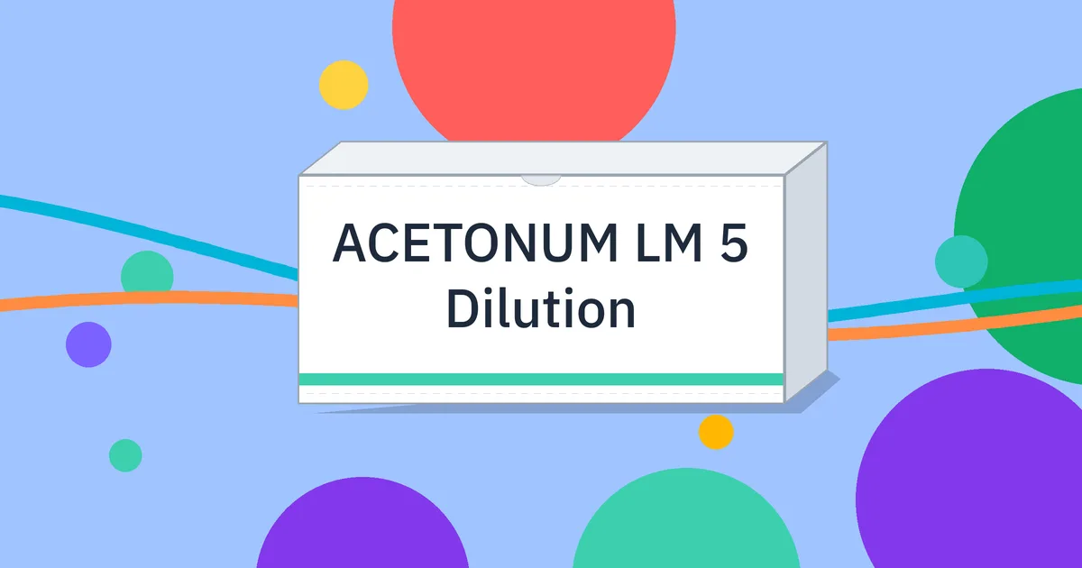 Symbolbild: Packung mit der Aufschrift ACETONUM LM 5 Dilution (PZN 13264947) – Verfügbarkeit und Bezug in Apotheken in Frankfurt am Main