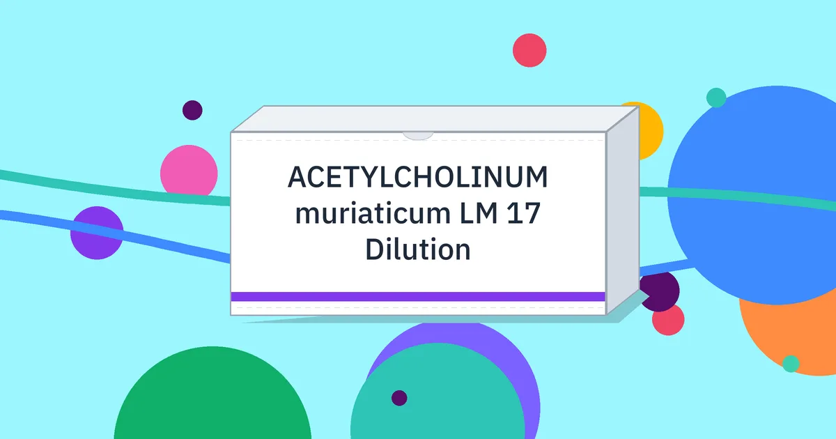 Symbolbild: Packung mit der Aufschrift ACETYLCHOLINUM muriaticum LM 17 Dilution (PZN 13266136) – Verfügbarkeit und Bezug in Apotheken in Frankfurt am Main