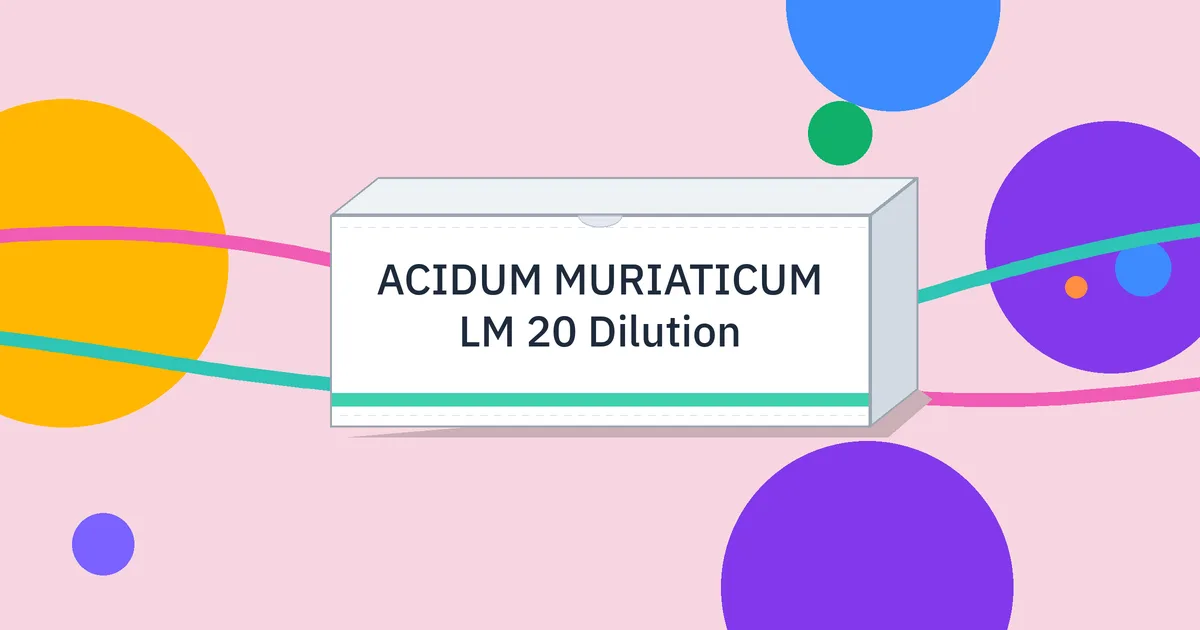 Symbolbild: Packung mit der Aufschrift ACIDUM MURIATICUM LM 20 Dilution (PZN 12752426) – Verfügbarkeit und Bezug in Apotheken in Frankfurt am Main