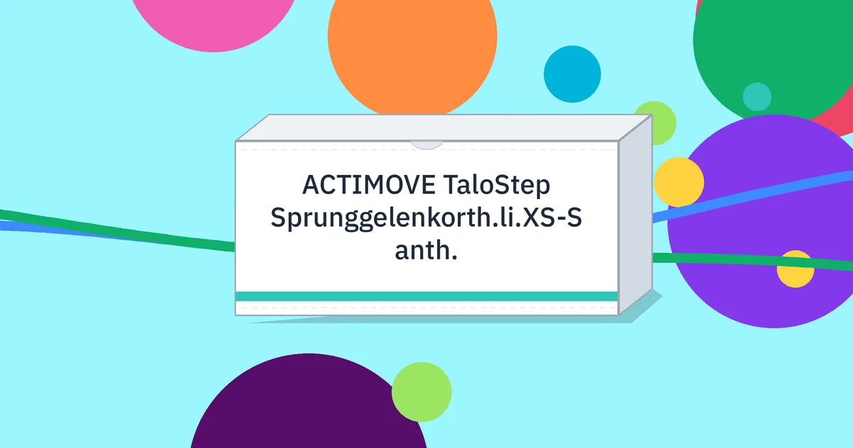 Symbolbild: Packung mit der Aufschrift ACTIMOVE TaloStep Sprunggelenkorth.li.XS-S anth. (PZN 18223083) – Verfügbarkeit und Bezug in Apotheken in Frankfurt am Main