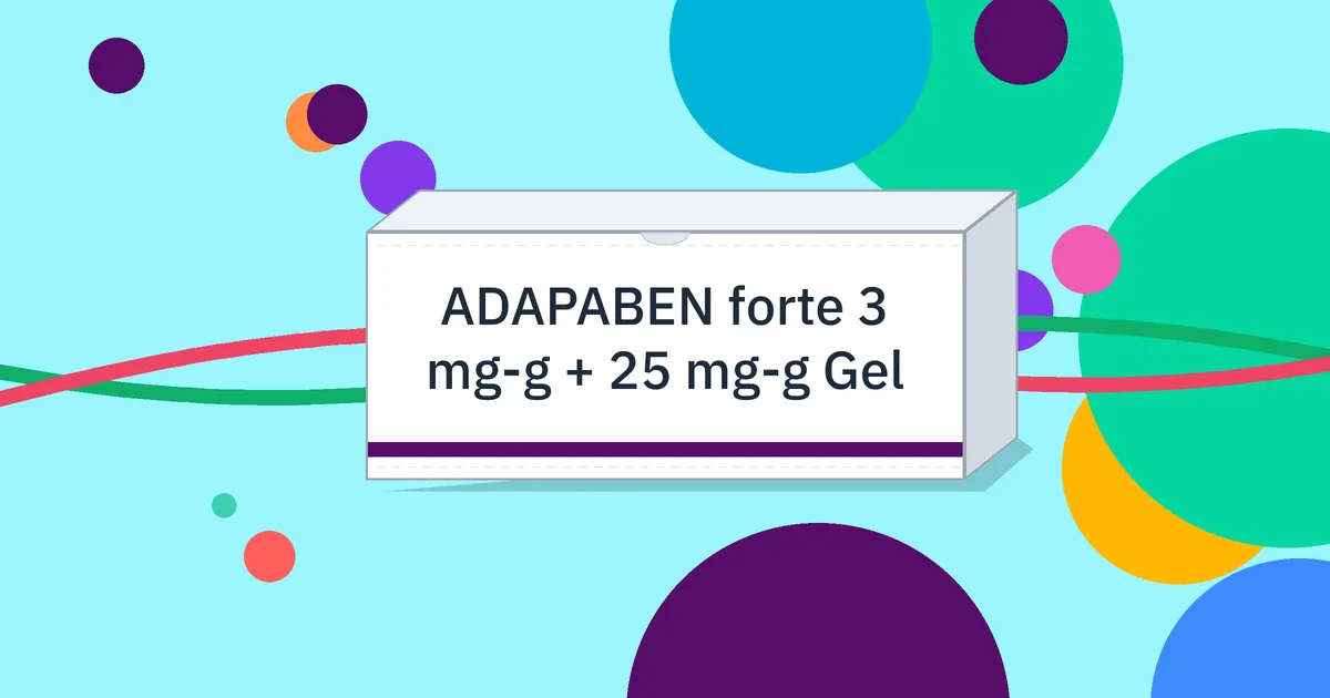 Symbolbild: Packung mit der Aufschrift ADAPABEN forte 3 mg-g + 25 mg-g Gel (PZN 20202800) – Verfügbarkeit und Bezug in Apotheken in Frankfurt am Main