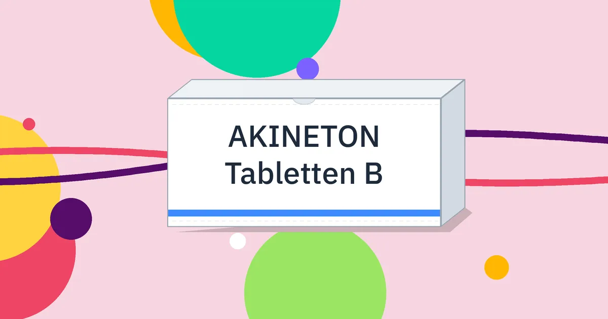Symbolbild: Packung mit der Aufschrift AKINETON Tabletten B (PZN 03192282) – Verfügbarkeit und Bezug in Apotheken in Frankfurt am Main