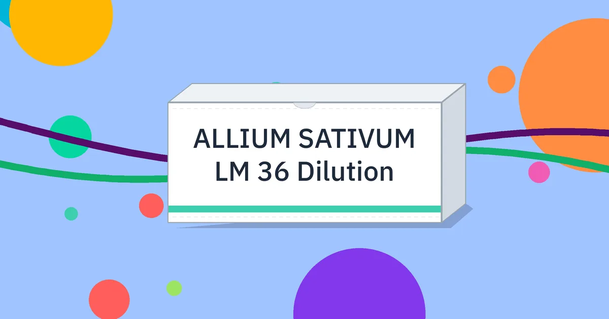 Symbolbild: Packung mit der Aufschrift ALLIUM SATIVUM LM 36 Dilution (PZN 13311776) – Verfügbarkeit und Bezug in Apotheken in Frankfurt am Main