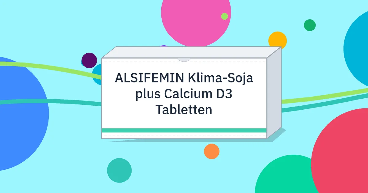 Symbolbild: Packung mit der Aufschrift ALSIFEMIN Klima-Soja plus Calcium D3 Tabletten (PZN 00116441) – Verfügbarkeit und Bezug in Apotheken in Frankfurt am Main