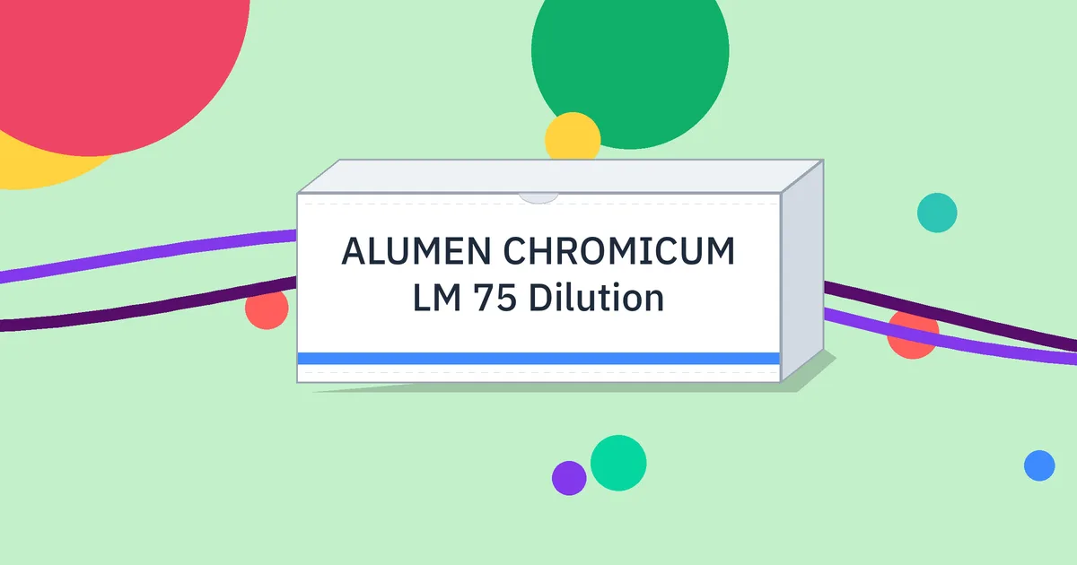 Symbolbild: Packung mit der Aufschrift ALUMEN CHROMICUM LM 75 Dilution (PZN 13316041) – Verfügbarkeit und Bezug in Apotheken in Frankfurt am Main