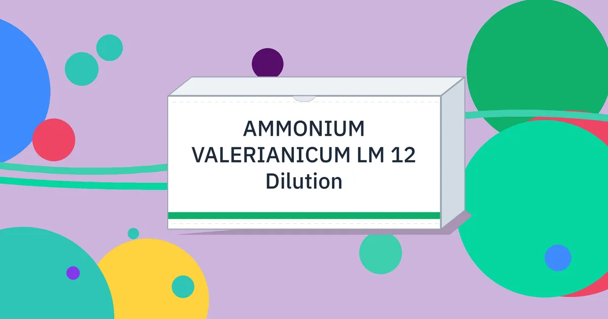 Symbolbild: Packung mit der Aufschrift AMMONIUM VALERIANICUM LM 12 Dilution (PZN 13323673) – Verfügbarkeit und Bezug in Apotheken in Frankfurt am Main
