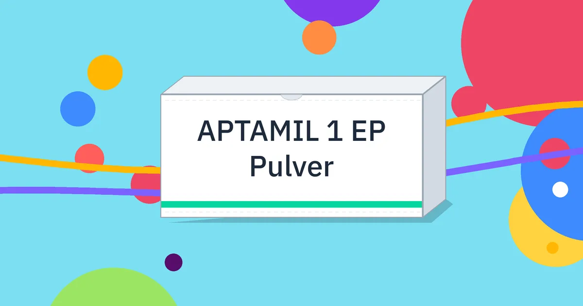 Symbolbild: Packung mit der Aufschrift APTAMIL 1 EP Pulver (PZN 03350887) – Verfügbarkeit und Bezug in Apotheken in Frankfurt am Main