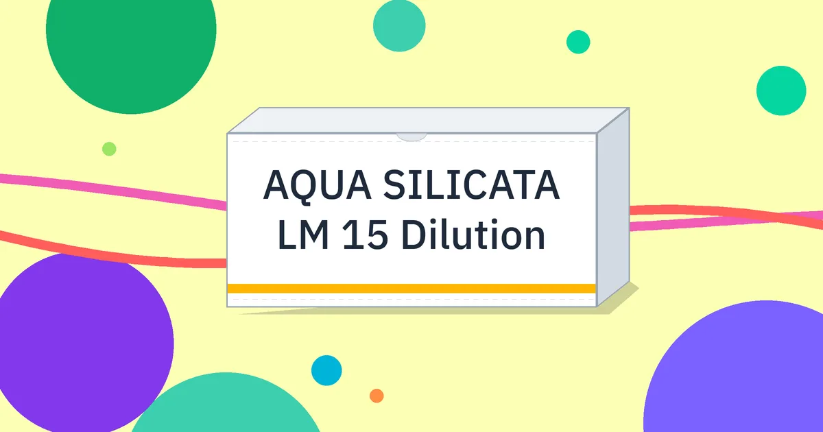 Symbolbild: Packung mit der Aufschrift AQUA SILICATA LM 15 Dilution (PZN 13382954) – Verfügbarkeit und Bezug in Apotheken in Frankfurt am Main