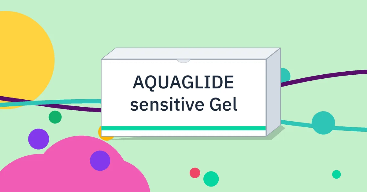 Symbolbild: Packung mit der Aufschrift AQUAGLIDE sensitive Gel (PZN 11535276) – Verfügbarkeit und Bezug in Apotheken in Frankfurt am Main