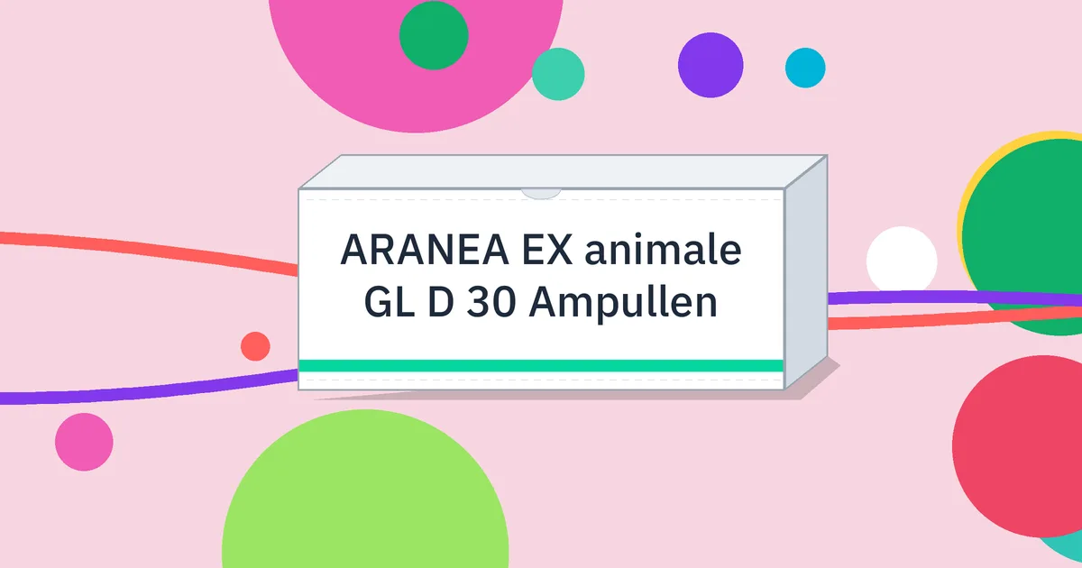 Symbolbild: Packung mit der Aufschrift ARANEA EX animale GL D 30 Ampullen (PZN 02902209) – Verfügbarkeit und Bezug in Apotheken in Frankfurt am Main