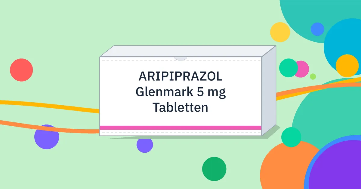 Symbolbild: Packung mit der Aufschrift ARIPIPRAZOL Glenmark 5 mg Tabletten (PZN 10788259) – Verfügbarkeit und Bezug in Apotheken in Frankfurt am Main
