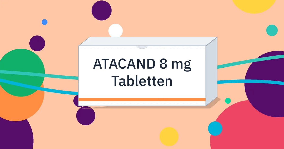 Symbolbild: Packung mit der Aufschrift ATACAND 8 mg Tabletten (PZN 04162751) – Verfügbarkeit und Bezug in Apotheken in Frankfurt am Main