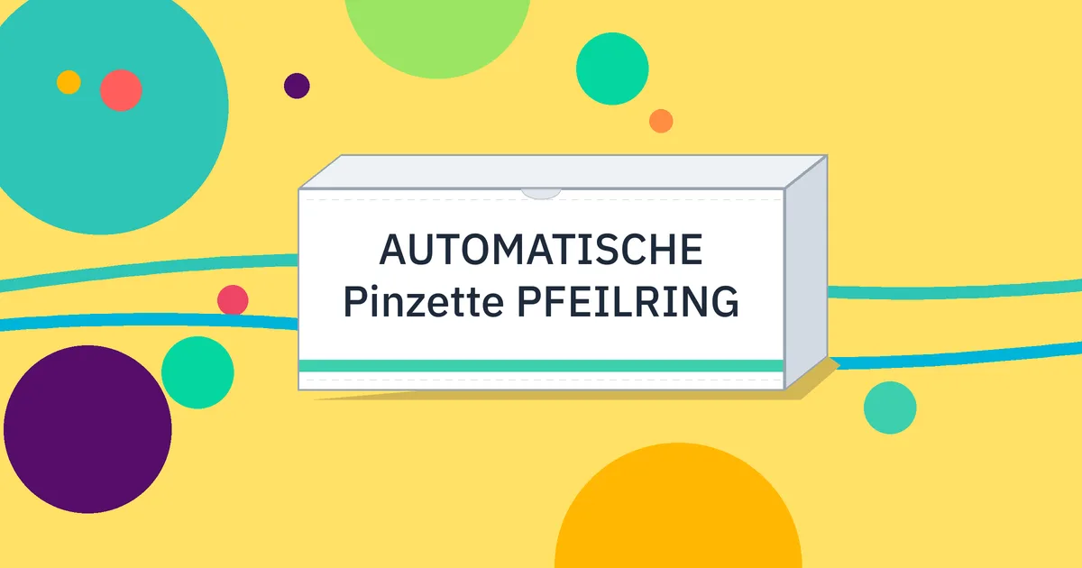 Symbolbild: Packung mit der Aufschrift AUTOMATISCHE Pinzette PFEILRING (PZN 10191509) – Verfügbarkeit und Bezug in Apotheken in Frankfurt am Main