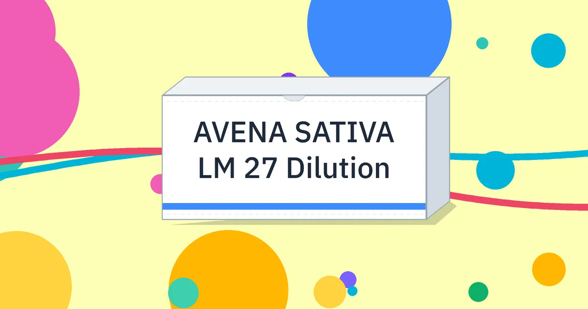 Symbolbild: Packung mit der Aufschrift AVENA SATIVA LM 27 Dilution (PZN 12786945) – Verfügbarkeit und Bezug in Apotheken in Frankfurt am Main