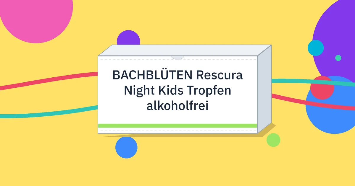 Symbolbild: Packung mit der Aufschrift BACHBLÜTEN Rescura Night Kids Tropfen alkoholfrei (PZN 20310292) – Verfügbarkeit und Bezug in Apotheken in Frankfurt am Main