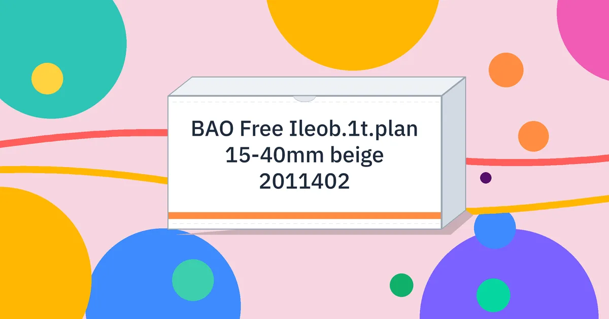 Symbolbild: Packung mit der Aufschrift BAO Free Ileob.1t.plan 15-40mm beige 2011402 (PZN 15406050) – Verfügbarkeit und Bezug in Apotheken in Frankfurt am Main