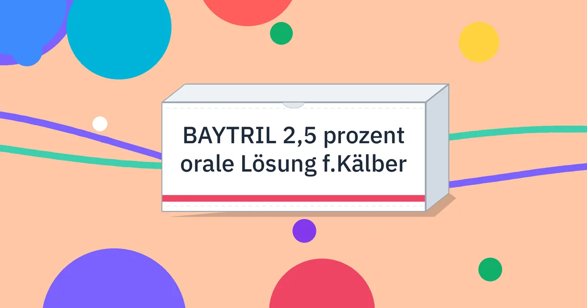 Symbolbild: Packung mit der Aufschrift BAYTRIL 2,5 prozent orale Lösung f.Kälber (PZN 03572748) – Verfügbarkeit und Bezug in Apotheken in Frankfurt am Main